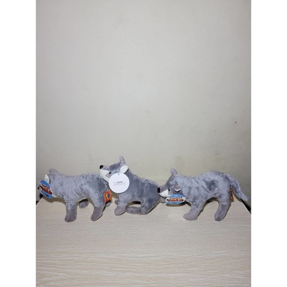 Toys | Wolf Pack Plush Pounce Pals Adventure Planet Stuffed Animals ...